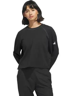 Adidas Beyond The Course Side-snap Twistweave Sweatshirt - Black