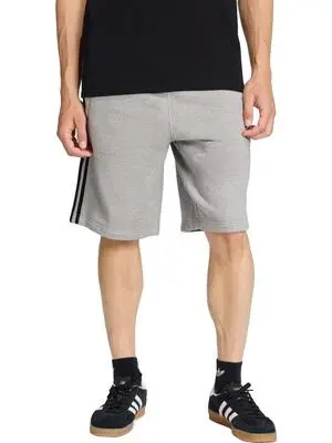 Adidas 3-stripes Regular Fit Shorts - Medium Grey Heather
