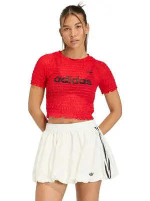 Adidas Smocked Cali Tee - Better Scarlet