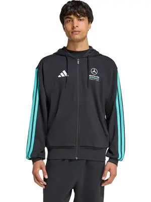 Adidas Mercedes-amg Petronas Formula 1 Team Full Zip Hoody - Black / Semi Mint Rush