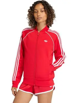 Adidas Sst Classic Track Top - Better Scarlet / White