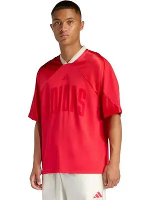 Adidas Stadium Graphic Mesh Tee - Pure Ruby / Off White / Crystal Linen
