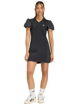Adidas Dress With Balloon Sleeves - Black