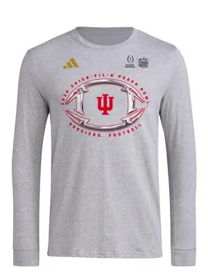 Adidas Indiana Hoosiers Long Sleeve T-shirt - Medium Grey Heather / Multi