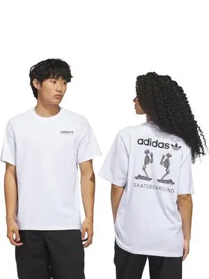 Adidas Skateboarding Skeletons Tee - White