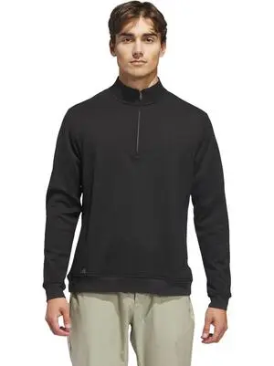 Adidas Ultimate365+ Climawarm Brushed Quarter-zip Fleece Sweatshirt - Black
