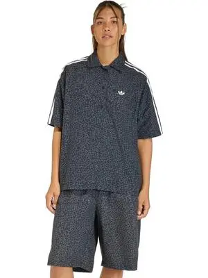 Adidas Aop Short Sleeve Shirt - Black / Grey Six