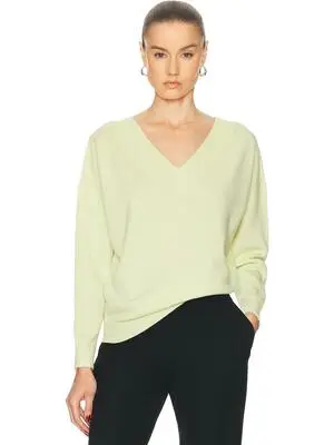 TOM FORD V-neck Fine Knit Cashmere Sweater - Double Cream
