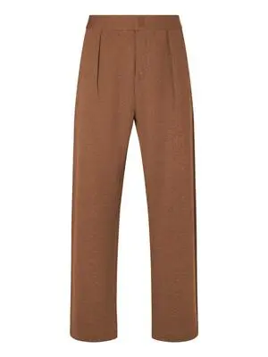 Loro Piana Wide-leg Wool And Cashmere-blend Trousers - Brown