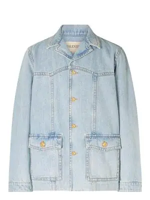 Valentino Garavani Camp-collar Denim Jacket - Blue