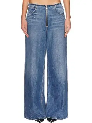 Alexander Wang Surge Low Rise Wide Leg - Vintage Marbled Blue