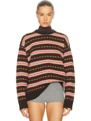 Miu Miu Wool Fairisle Sweater - Moro
