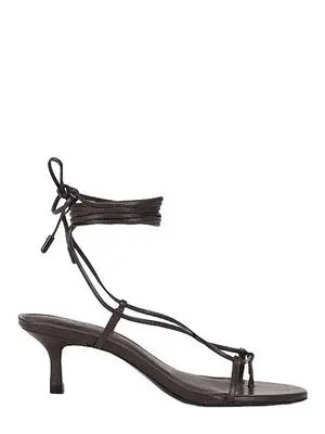 BLACK SUEDE STUDIO Alix 50 Sandal - Black Coffee Leather