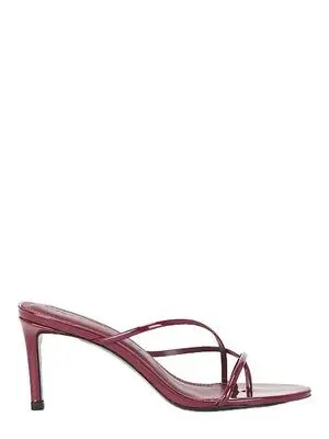 BLACK SUEDE STUDIO Carla 65 Mule - Ruby Red Patent Leather