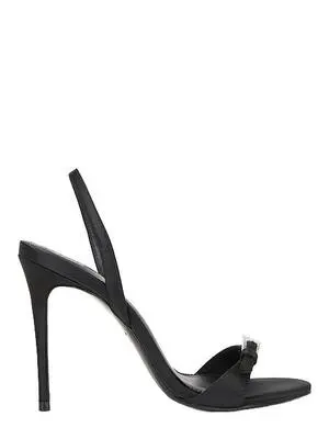BLACK SUEDE STUDIO Romi 100 Sandal - Black Satin