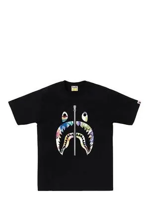 A BATHING APE Art Camo Shark Tee Shirt - Black