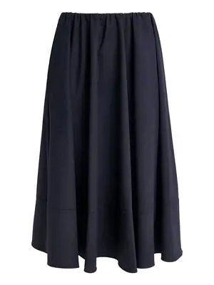 Maje Wool-blend Pleated Midi Skirt - Blue