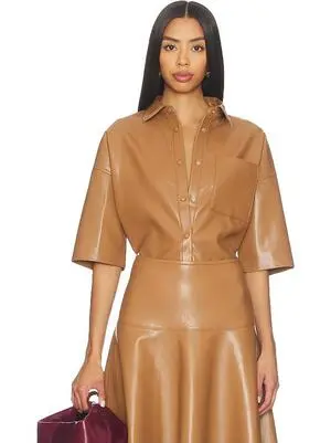 Citizens Of Humanity Frances Cropped Cape Button Up - Tan