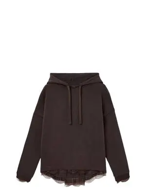 ALLSAINTS Organic Cotton-blend Nia Hoodie - Brown