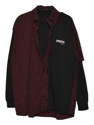 Balenciaga Patched Shirt - Red