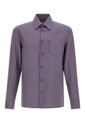 Gucci Shirt With Horsebit Detail - Purple