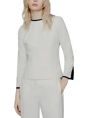 Marella Low Back Bow Detail Top - Wool White