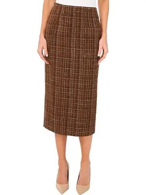 Ted Baker London Tweed Pencil Skirt - Potting Soil