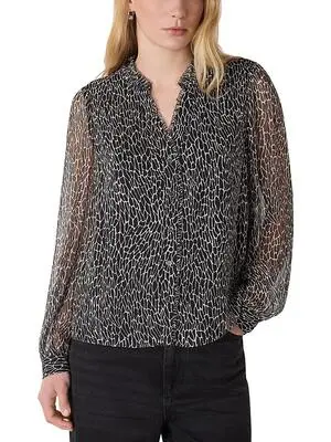 Whistles Dragonfly Print Blouse - Black/white