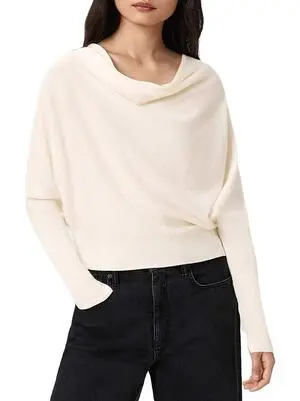 ALLSAINTS Ridley Merino Wool Cowl Neck Sweater - Chalk White
