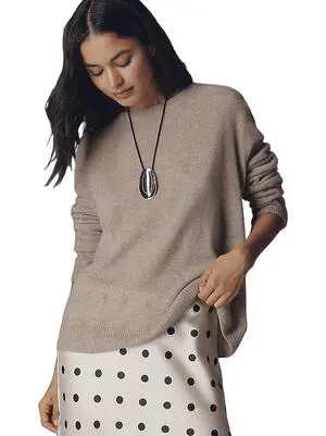 REFORMATION Cashmere Boyfriend Sweater - Beige