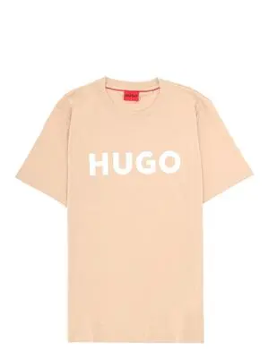Hugo T-shirt With Logo - Beige