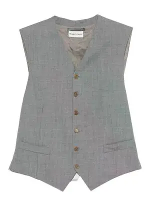 ROMEO GIGLI 1990s Welt-pockets Waistcoat - Grey