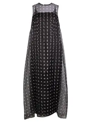 EMILIA WICKSTEAD Selina Polka-Dot Layered Midi Dress