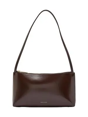 MANSUR GAVRIEL Gaia Smoothed Leather Shoulder Bag - Chocolate
