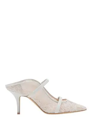 MALONE SOULIERS Maureen Lace Mules - White