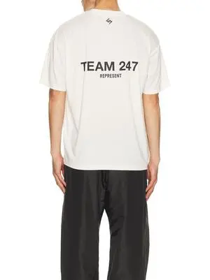247 BY REPRESENT Team Oversized Tee In White - Flat White