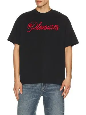 PLEASURES Pleasures Scrawl T-shirt In Black,red
