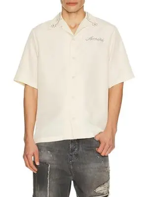 Amiri Stud Camp Shirt - Ivory