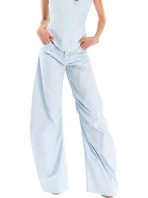 MOTHER OF ALL Rorri Wide Leg Pants - Light Blue
