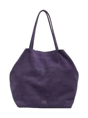 Bimba Y Lola Large Split Leather Shopper Bag - Purple
