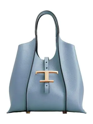 TOD'S Mini T Timeless Leather Shopping Bag - Carta Zucc. Chiaro