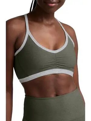 Beyond Yoga Outline Space Dye Sports Bra - Dusty Forest Heather