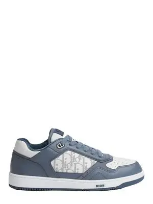 Dior Low-top Sneaker - Blue And White Smooth Calfskin With White Dior Oblique Galaxy Leather