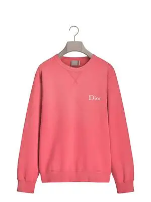 Dior Sweatshirt With Embroidery - Red Cotton Fleece