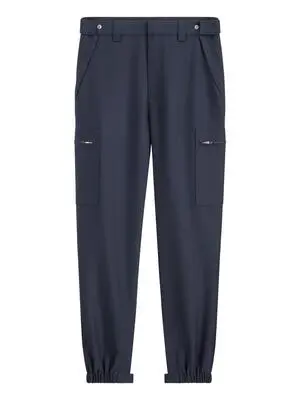 Dior Cargo Pants With Embroidery - Blue Virgin Wool Blend