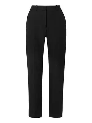 JOSEPH Coleman Cropped Stretch-twill Slim-leg Trousers - Black