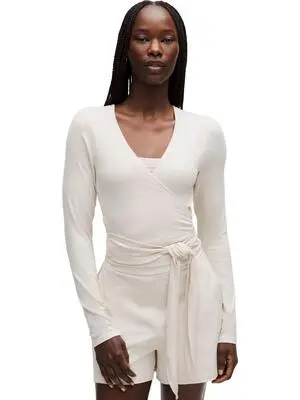Lululemon Wrap-waist Long-sleeve Shirt - White Opal