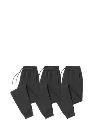 BENBEN 3 Pack Ultra Soft Fleece Joggers Sweatpants - Charcoal/charcoal/charcoal