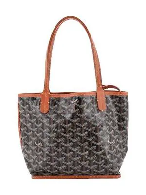 Goyard Anjou Reversible Tote Coated Canvas Mini Brown