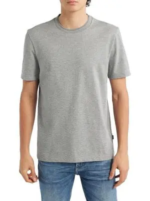 BOSS Thompson Tipped Cotton Blend T-shirt - Silver